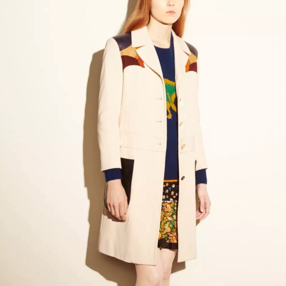 Coach | Jackets & Coats | Coach Calico Leather Patch Jacket | Poshmark